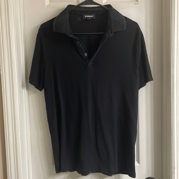Express | Shirts | Mens Medium Express Black Polo | Poshmark